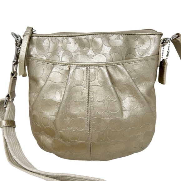 Coach | Bags | Coach Metallic Gold Leather Crossbody Bag | Poshmark